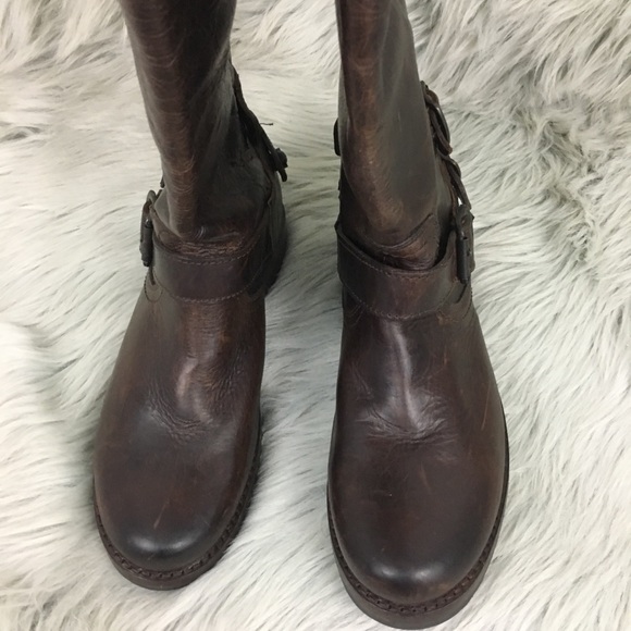 Frye | Shoes | New Frye Veronica Back Zip Boot Dark Brown | Poshmark